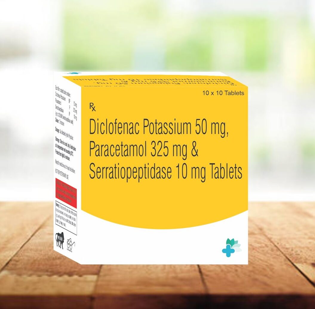 DICLOFENAC POTASSIUM 50 MG PARACETAMOL 325 MG SERRATIOPEPTIDASE 10 MG ...