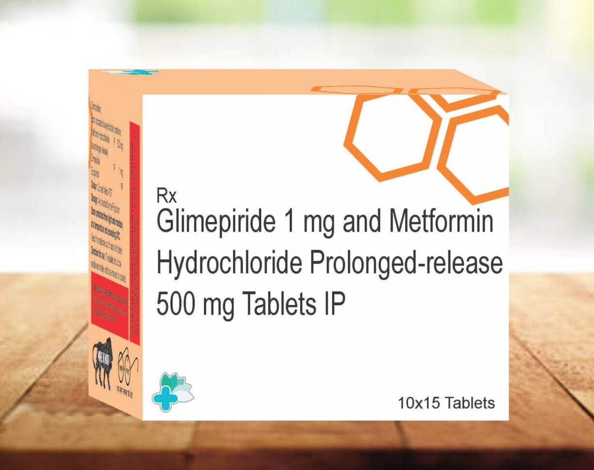 GLIMEPIRIDE BP 1MG + METFORMIN HCL IP 500MG (PROLONGED RELEASED ...