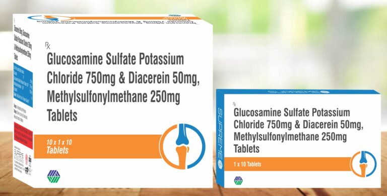 GLUCOSAMINE SULPHATE POTASSIUM CHLORIDE USP 750MG + DIACEREIN IP 50MG ...