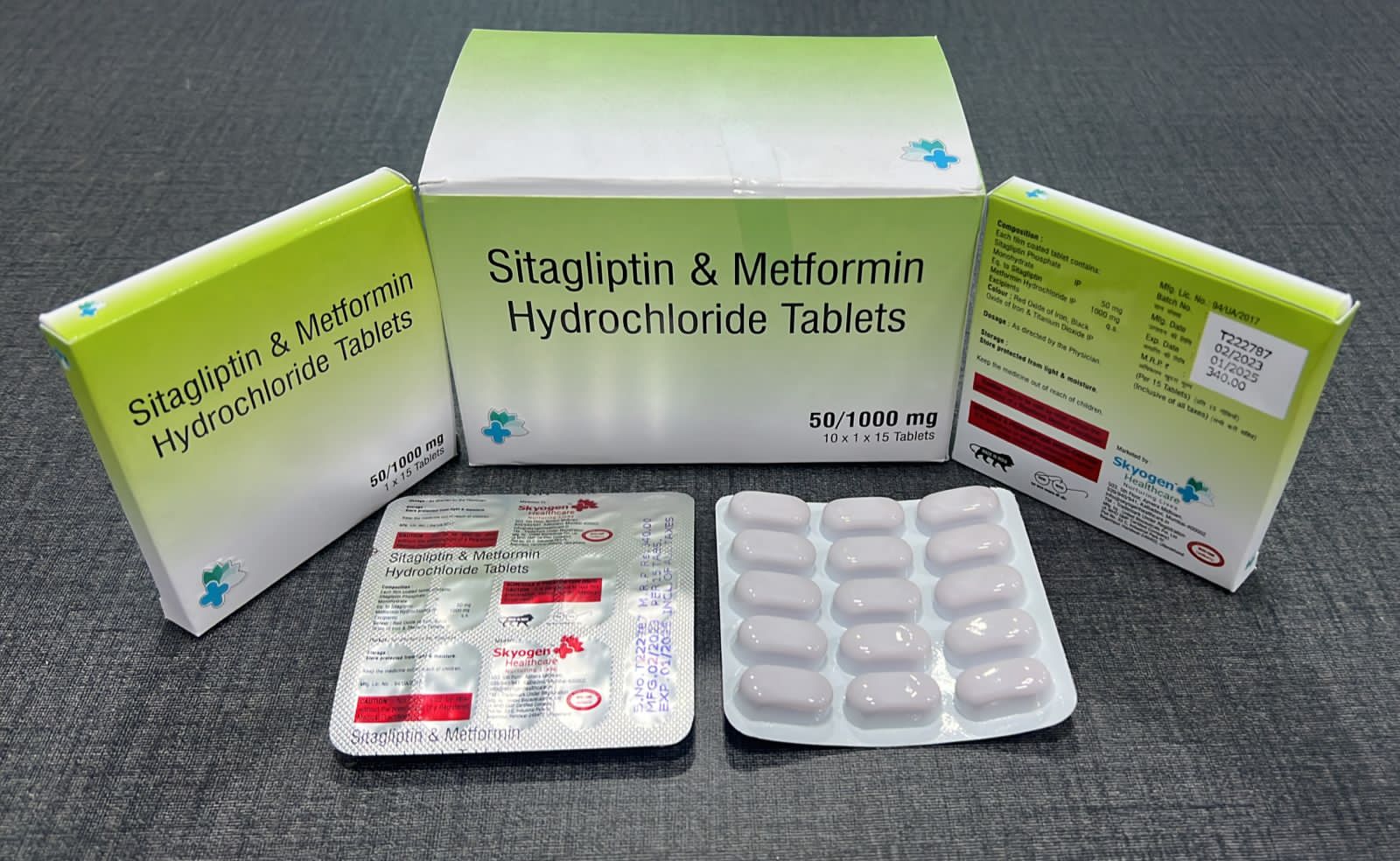 SITAGLIPTIN PHOSPHATE MONOHYDRATE 50 METFORMIN HCL 1000 FILM COATED TABLETS – Skyogen Healthcare